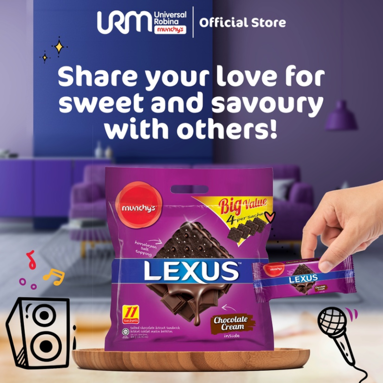 Munchy's LEXUS Sandwich Biscuit - Salted Chocolate (418g) - Ampfood